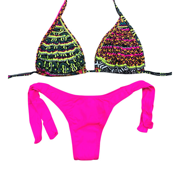 Bikini neon pink waves – Chilli Bikini